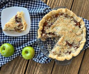 High Altitude Apple Pie with Crumb Topping