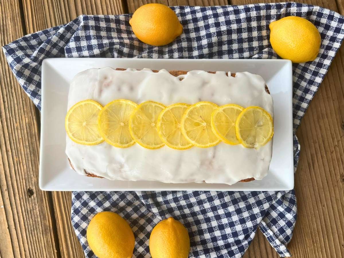 High Altitude Lemon Poppy Seed Bread with Lemon Glaze Icing